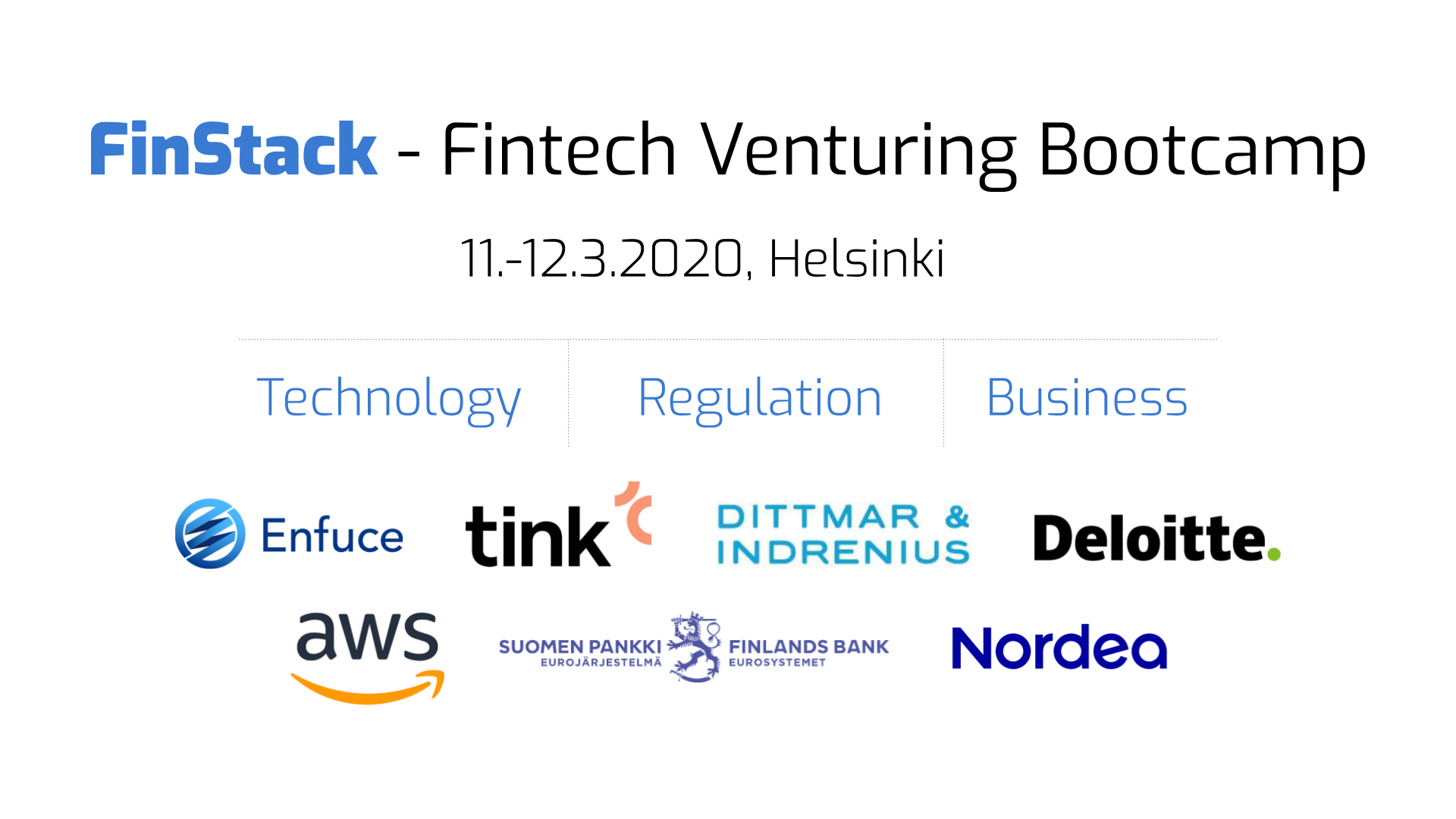 FinStack – Fintech Venturing Bootcamp - Helsinki Fintech Farm